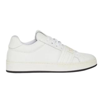 GCDS Band Logo Leder Sneakers Klettverschluss - - Shoes - Damen - Wei&szlig; - 37 EU