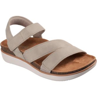 Skechers Lifted Comfort Polyurethan Damensandalen in Taupe