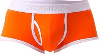 SoonerQuicker Boxer Hommes Doux Slips Culottes Shorts sous-vêtements Slip Lingerie Lot String Homme Sexy pour Lettre imprimée Bulge Pouch Translucide Couleur Unie C