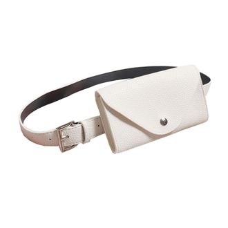 Holibanna PU Kleiner Gürteltasche Beige Abnehmbare Damen Hüfttasche für Handys Umschlag Design Kleine Gürteltasche für Reisen und Alltag