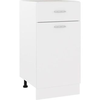 vidaXL Vidaxl - Armoire de plancher &agrave; tiroir Blanc 40x46x81,5cm Bois ing&eacute;nierie