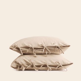 Madura Lot De 2 Taies DOreiller Satheene Beige nude - BEIGE