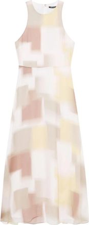 A|X Armani Exchange Femme, Robes, Multicolore, Taille: 40 FR Abito midi stampa astratta allover