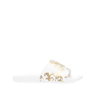 Versace Jeans Couture Wei&szlig;e Modische PU-Slider - - Shoes - Damen - Wei&szlig; - 35 EU