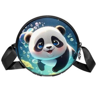 Generic Sac &agrave; bandouli&egrave;re rond pour femme, petit sac &agrave; bandouli&egrave;re avec fermeture &eacute;clair, bretelles r&eacute;glables, style d&eacute;contract&eacute;, pour femmes et filles