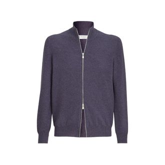 Brunello Cucinelli Cashmere High-neck Cardigan With Zipper