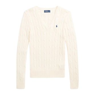 Polo Ralph Lauren Kimberly V-Ausschnitt-Strickpullover - - Knitwear - Damen - Beige - L