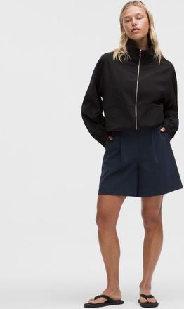 lululemon Short Daydrift &agrave; pinces taille haute pour Femmes - 18 cm - Bleu - Taille 2XS