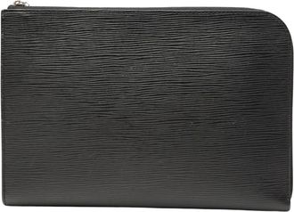 Louis Vuitton Pre-owned Pochette zipp&eacute;e en cuir - Femme - Pre-owned - Noir - Taille: ONE Size