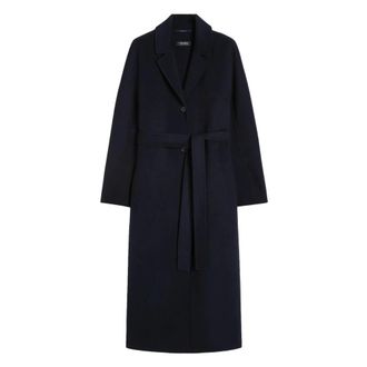 Max Mara Ausgestellter Wollmantel - - Coats - Damen - Blau - S