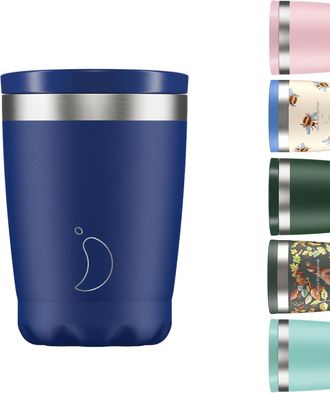 Chilly's Original Kaffeebecher - Reise-Thermo-Tasse für kalte und heiße Getränke - Mehrwegbecher mit Deckel - Doppelwandig und Vakuumisoliert - Edelstahl - 340