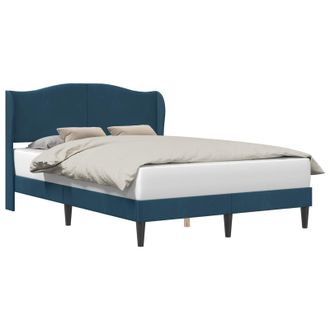 vidaXL Struttura Del Letto Con Testiera Blu 140 X 190 Cm Velluto Vidaxl