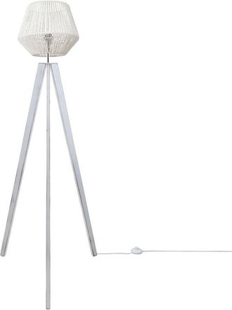 Paco Home Stehlampe Modern Wohnzimmer Schlafzimmer Rattan Optik Boho Korb Stehleuchte E27 Wei&szlig; (&Oslash;33 cm), Stehleuchte Wei&szlig; - Paco Home