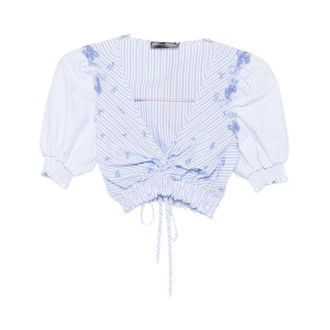 Ermanno Scervino Femme, Blouses et Chemises, Bleu, Taille: 36 FR Top