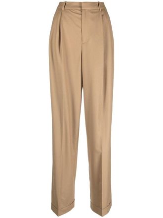 Polo Ralph Lauren pantalon de tailleur &agrave; pinces - Marron