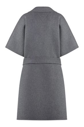 Bottega Veneta Womens Coat Wool And Cashmere Light Grey