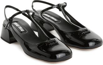 Miu Miu Lacklederpumps - Schwarz