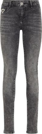 Philipp Plein Femme, Jeans, Gris, Taille: W30 Crystal-heart Jeans