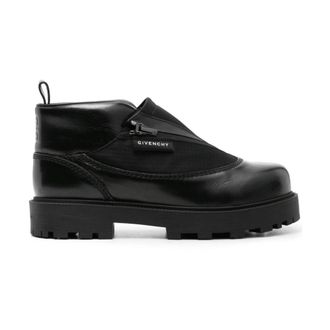 Givenchy Schwarze Leder Stiefeletten mit 4G Motiv - - Shoes - Herren - Schwarzk - 40 EU