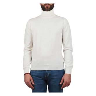 Barba Cremefarbener Woll-Rollkragenpullover - - Knitwear - Herren - Wei&szlig; - 2XL