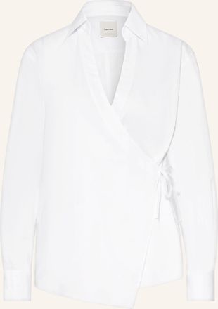 Calvin Klein Bluse In Wickeloptik weiss