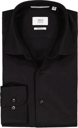 Eterna Herren Hemd schwarz Baumwolle