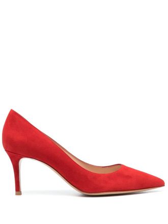 Gianvito Rossi escarpins &agrave; bout pointu 70 mm - Rouge