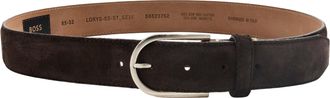 HUGO BOSS G&uuml;rtel, Logo, Leder, Nadel (Dunkelbraun)