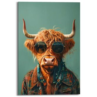 Reinders Wandbild, Gekleidete Kuh, Wohnzimmer, MDF, 90 x 60cm