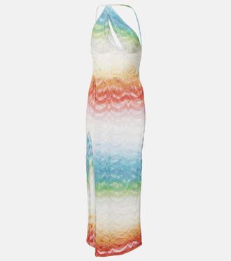 Missoni Robe longue asym&eacute;trique en lam&eacute;