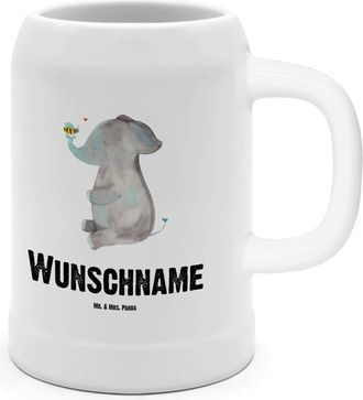 Mr. & Mrs. Panda Personalisierter Bierkrug Elefant Biene - Personalisierte Geschenke, 0, Hochzeitsgeschenk, Liebe, Liebesspruch, Mit Namen, Jahrestag, Henkel Und, Zünf
