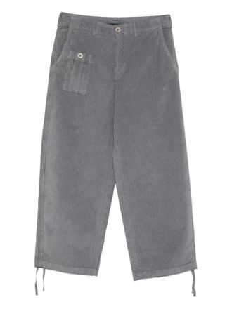 Ten c pantalon droit en velours c&ocirc;tel&eacute; - Gris