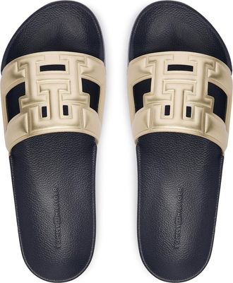 Tommy Hilfiger Pantoletten Tommy Hilfiger Th Pool Slide FW0FW09613 Goldfarben