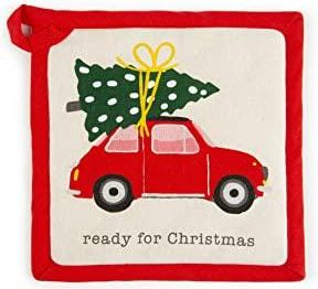 Excelsa Ready for Christmas Topflappen, 20 x 20 cm, Futter 100% Baumwolle, Füllung aus Polyester