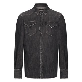 Dsquared2 Homme, Chemises, Noir, Taille: S Denim Chemises