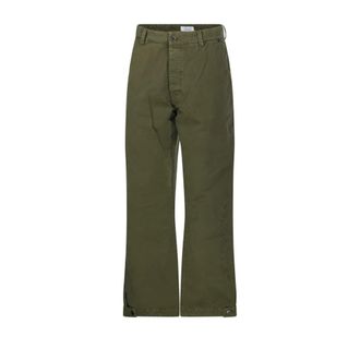 Off-white Racing Staff Baumwoll-Gabardine Straight Pant - - Trousers - Herren - Gr&uuml;n - L