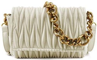 Montana West 060 Sac à bandoulière matelassé pour femme, Beige 060, Medium