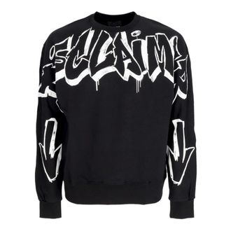 Disclaimer Logo Rundhals Sweatshirt Schwarz/Wei&szlig; - - Sweatshirts & Hoodies - Herren - Schwarzk - XL