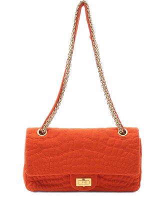 Chanel sac porté épaule 2.55 matelassé (2006-2008) - Orange
