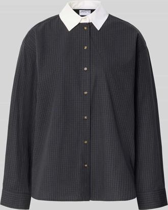 Jake*s Casual Oversized Langarmbluse aus reiner Baumwolle
