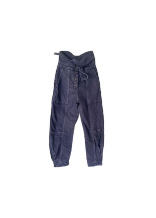 Ulla Johnson Dark denim Briar paperbag waist jeans Size 27/69