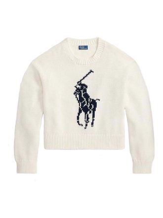 Polo Ralph Lauren Pull Col Rond - Blanc
