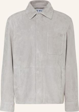 Loewe Leder-Overjacket grau