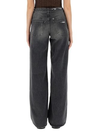 Givenchy Oversize Cotton Jeans - Black