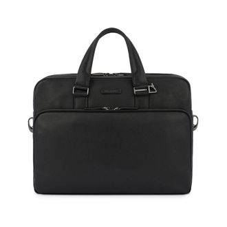 Piquadro Laptoptasche aus Leder mit iPadPro 12-9-Fach- sto&szlig;fest ausgepolstert - - Bags - Herren - Schwarzk - ONE SIZE