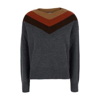 Jucca Pullover mit dreifachem Kragen - - Knitwear - Damen - Grau - M
