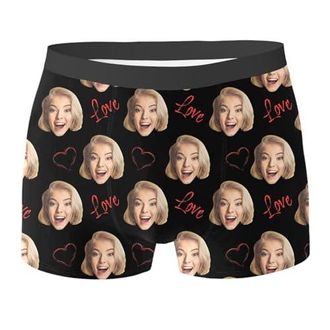 Generic Boxer personnalis&eacute; pour homme avec photo et visage - Cadeau de Saint-Valentin pour petit ami, mari, Style 28, XXL