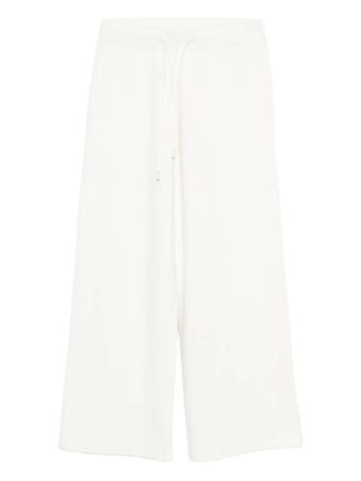 Yves Salomon pantalon à lien de resserrage - Blanc