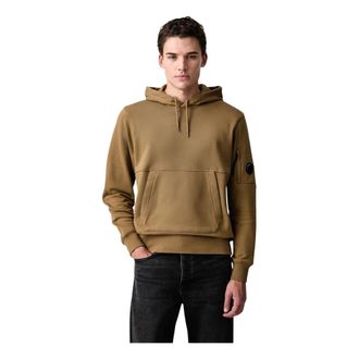 C.P. Company Diagonal Raised Fleece Lens Hoodie - - Sweatshirts & Hoodies - Herren - Gr&uuml;n - M