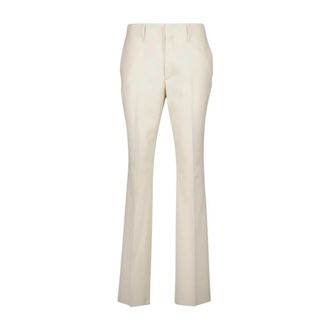 Fendi Wei&szlig;e Woll-Straight-Leg-Hose - - Trousers - Herren - Wei&szlig; - S
